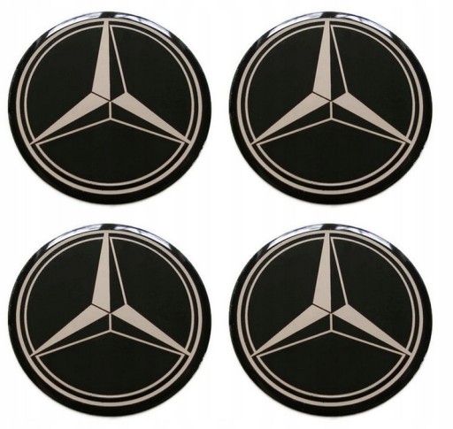 MERCEDES 60mm EMBLEMATY NAKLEJKI KOLPAKI ALU FELGI za 17.90PLN z KNURÓW - Allegro - (14434179484)