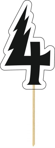 HARRY Potter szülinapi tortadísz, 4-es szám, • Ár, Vélemények - Allegro