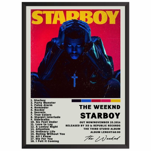 The Weeknd Starboy Plakat Obraz z albumem w ramce Prezent • Cena, Opinie • Obrazy 14944413446 ...