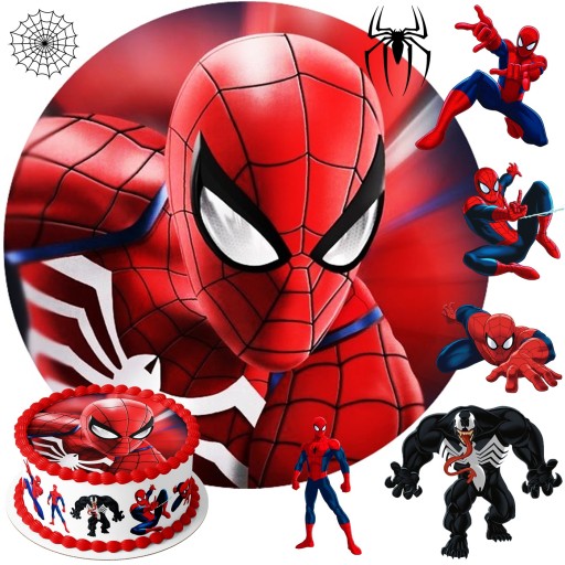 Opłatek na tort SPIDERMAN VENOM urodziny ZESTAW tekst 15153675933 ...