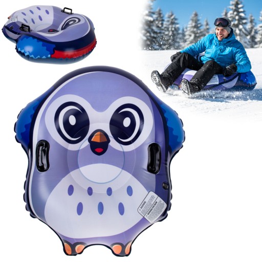 Felfújható szánkó csúszka fogantyúkkal HÓRA SZÁNKÓZÁSHOZ PINGVIN ...