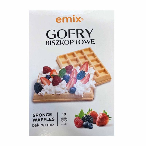 Emix Mieszanka Ciasto na gofry biszkoptowe 500 g 12387956221 - Allegro.pl