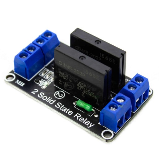 Relé MSALAMON SSR relé modul 2 csatornás 5V Low Arduino-hoz ...