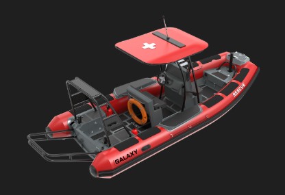 RIB Csónak Gala GALAXY Pilot P6 alu. Piros TOKAREX WOPR TŰZOLTÓ ...