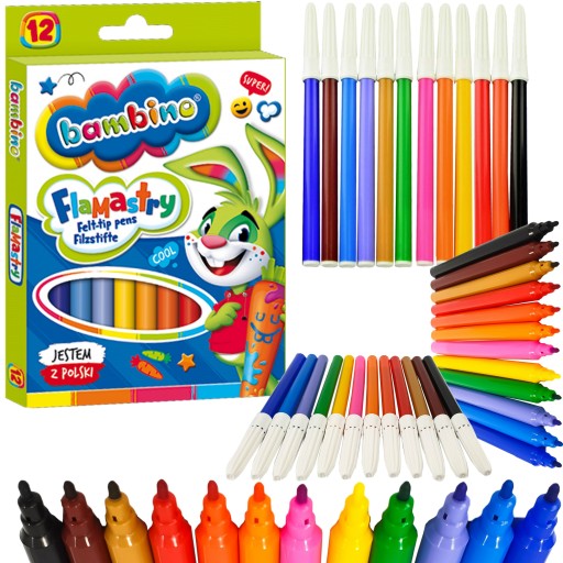 BAMBINO FLAMASTRY MAZAKI PISAKI 12 KOLORÓW 7787320543 - Allegro.pl BAMBINO FLAMASTRY MAZAKI PISAKI 12 KOLORÓW 7787320543 - Allegro.pl