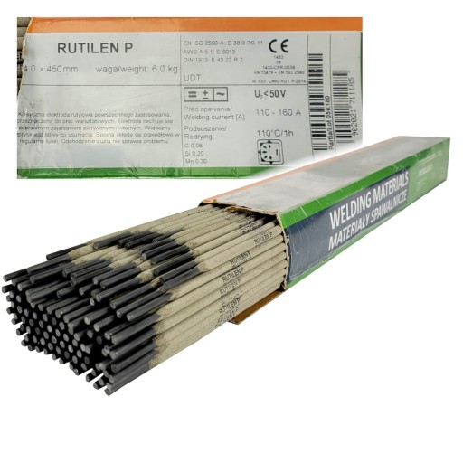 Elektroda rutylowa Rutilen P Metalweld 4mmx450mm op. 6,0 kg ...