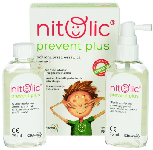 PŁYN PREPARAT ŚRODEK NA WSZY DO OCHRONY PRZED WSZAWICĄ 150ML NITOLIC ...