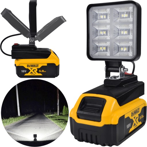 LAMPA DO DEWALT 18V HALOGEN ROBOCZY LED NA AKUMULATOR 5904978311326 za ...