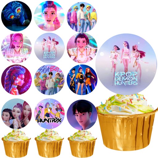 MUFFIN TORTA K-POP DEMON HUNTERS HUNTRIX SAJA BOYS x12 za 1380.00HUF ...