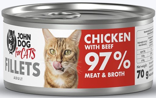 Jon Dog | Filety pro kočky | Kuře s hovězím 70g za 42.00CZK - Allegro