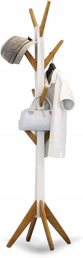 Álló fogas, fa Home Style, fehér - fenyő, • Ár, Vélemények - Allegro