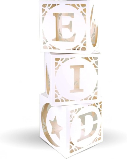 DEKORAČNÉ balónové krabičky - EID BOXES RAMADAN za 4.47EUR - Allegro