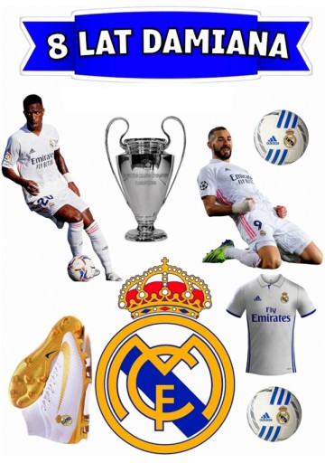 OPŁATEK NA TORT REAL MADRYT POSTACIE TEKST A4 • Cena, Opinie ...