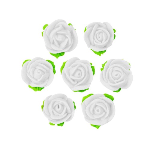 CUKORFIGURA FEHÉR RÓZSÁK LEVELEKKEL za 1435.00HUF-ért - Allegro