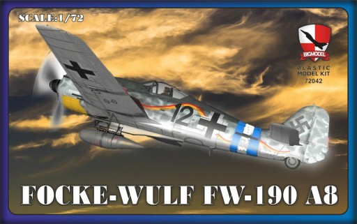 Big Model K72042 Focke-Wulf FW-190 A8 1/72 méretarányú modell ...