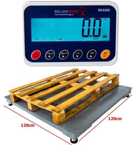 WAGA PLATFORMOWA PALETOWA MAGAZYNOWA DO PALET 1,2x1,2m 5000KG 5T SOLIDNA (5905123593475) • Cena ...