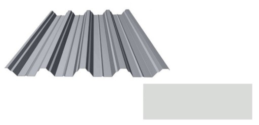 Blacha trapezowa T-55 9002PS biały filc na wymiar (Blacha trapezowa T ...