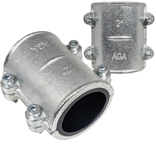 ZŁĄCZKA OBEJMA MUFA NAPRAWCZA DN50 2" DN50 OCYNKOWANA OCYNK ŻELIWNA AGAFLEX (11010006) • Cena ...