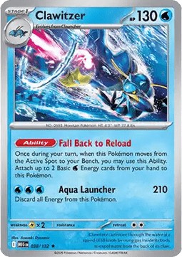 Pokémon TCG - Mega Evolution - Clawitzer (MEG 038) - Holo za 0.24EUR ...