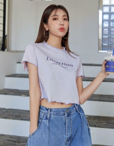 LILA LAZA KLASSZIKUS FELSŐ MINTÁS NYOMOTT MINTÁS RÖVID UJJÚ DAZY M za ...