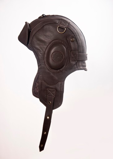 Кепка пилота коричневая кожаная, водитель танка С-03, натуральная кожа ...