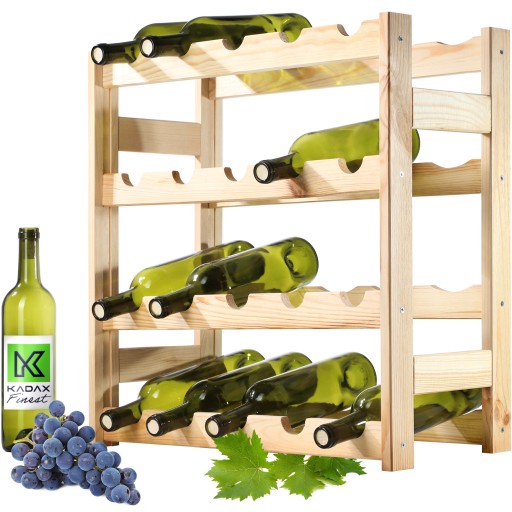 STOJAK REGAŁ NA WINO DREWNIANY 20 BUTELEK (K9110) • Cena, Opinie • Stojaki na wino 14181542661 ...