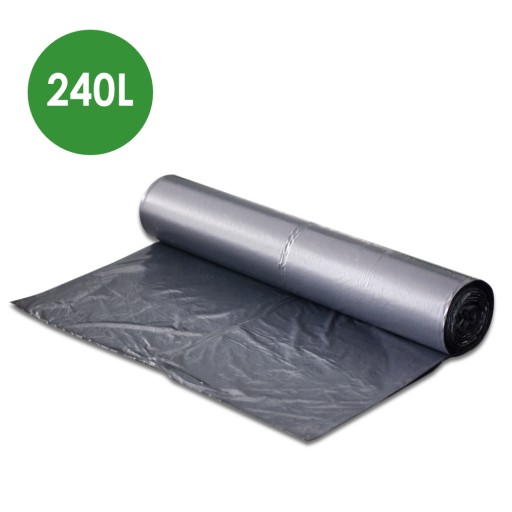 Worki na śmieci LDPE 10 szt 240L czarne 11445380042 - Allegro.pl