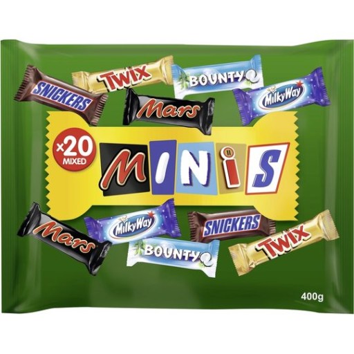 MINIS * SNICKERS MARS TWIX BOUNTY MILKY WAY * ZIEL 13983382784 - Allegro.pl