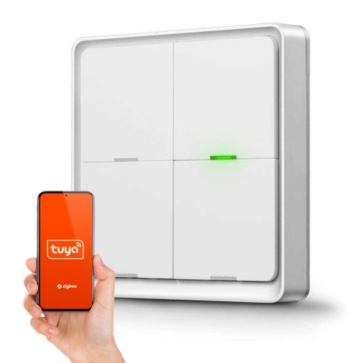 Pilot Przycisk Tuya Smart Zigbee 4 Kanały 12 Scen (ESW-0ZAA-EU_ZIGBEE) • Cena, Opinie • Elementy ...