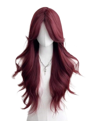 SHEIN NŐI PARÓKA HOSSZÚ PIROS SZÍNŰ SZINTETIKUS HAJ 1JA za 7830.00HUF ...