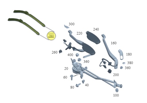 ORYGINALNE PIÓRA WYCIER MERCEDES S KLASA W223 za 420.00PLN z OLSZTYN ...