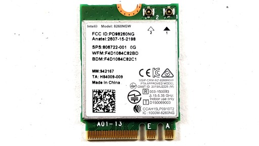 KARTA WIFI INTEL MODEL: 8260NGW - Sklep, Opinie, Cena w Allegro