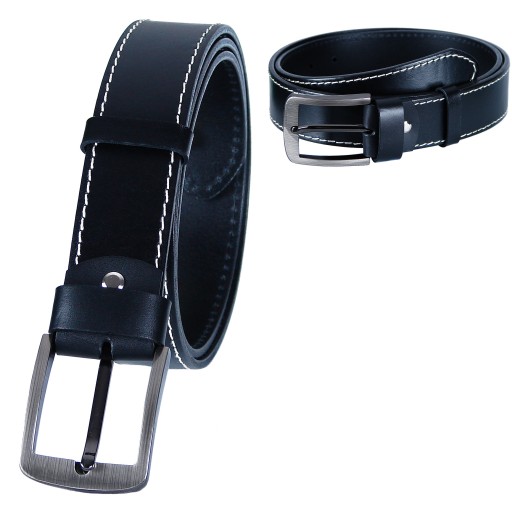 PASEK MĘSKI SKÓRZANY LICOWY POLSKI SZEROKI 120cm (5905515800228) • Cena ...