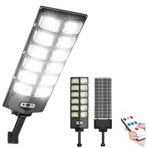 LAMPA Solarna latarnia LED duża z czujnikiem zmierzchu ruchu + pilot MOCNA (5905108406769 ...