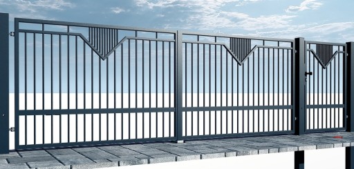 modern kapu kerítés fém panel Gobe za 53275.00HUF-ért - Allegro