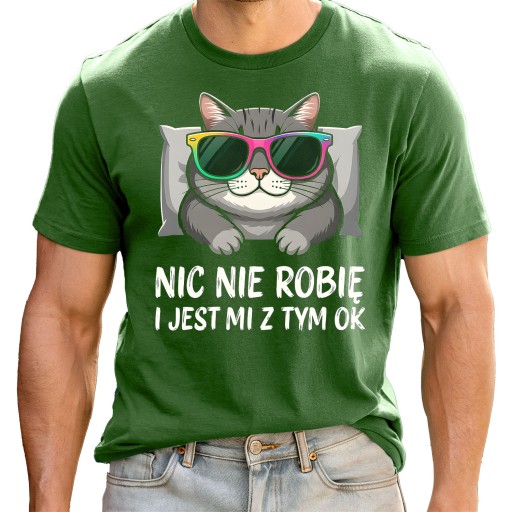 VICCES FÉRFI PÓLÓ MACSKA MINTÁVAL - SEMMIT NEM CSINÁLOK ÉS EZ ÍGY JÓ ...