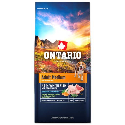 ONTARIO 12kg FELNŐTT KÖZEPES HAL, (8595681851550) • Ár, Vélemények ...