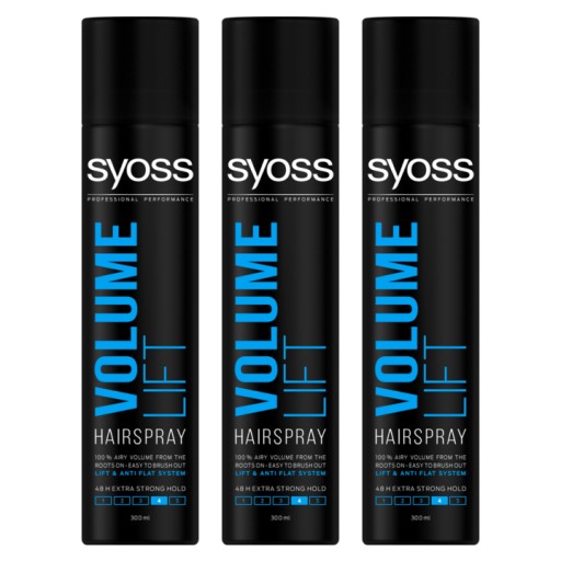 Syoss Volume Lakier Mocny Nadający Objętość 300 x3 12873835635 - Allegro.pl
