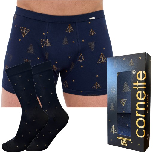 CORNETTE karácsonyi szett 914/03 NIGHT boxer zokni L za 5515.00HUF-ért ...