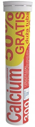 UNIPHAR Calcium 300 pomarańczowe wapno 20 tabletek musujących ...