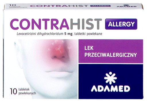 Contrahist Allergy 5mg Lek na Alergię i Katar 10tb 13572868050 - Allegro.pl