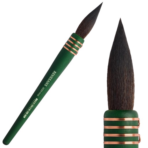 Akvarell ecset, MOP típus 3020, 0-s méret Renesans kerek, hegyes ecset ...