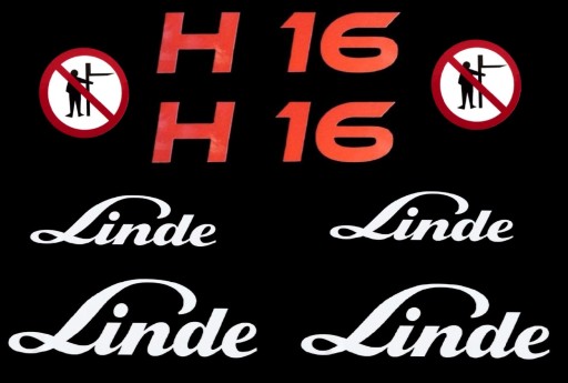 Zestaw naklejek piktogramów LINDE H16 LINDE H16 za 72 zł z Gliwice ...