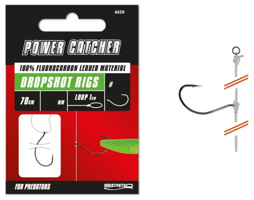ZESTAW DROP SHOT RIGS Fluorocarbon SPRO haki nr #2 - 8716851482316 ...
