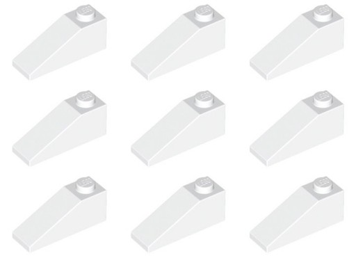 LEGO 4286 SKOS DACHÓWKA 3x1 biały (9g) 9 szt. • Cena, Opinie • Elementy ...
