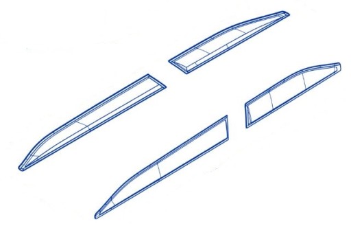 BOCZNE LISTWY OCHRONNE DRZWI SANDERO III KOMPLET 0082017355212 za 629 ...