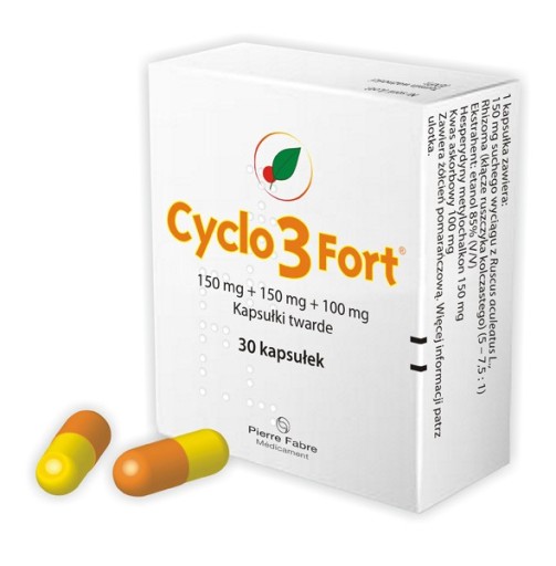 CYCLO 3 FORT, kapsułki twarde - 450mg, 30 sztuk (5909990884315) • Cena ...