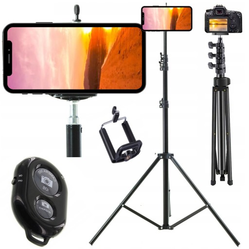 STATYW 4w1 Stabilny TRIPOD NA TELEFON APARAT KAMERKE PILOT Bluetooth ...