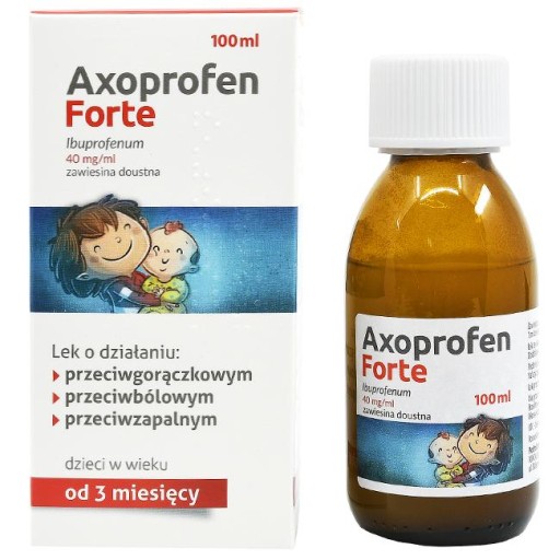 Axoprofen Forte ibuprofen 40mg/ml dla dzieci 100ml 12773743876 - Allegro.pl