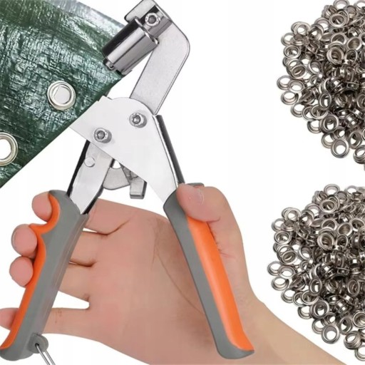 KÉZI BANNERLYUKASZTÓ SZEMESZŐ GÉP, MÁGNESES, 10mm + 300 SZEM ...